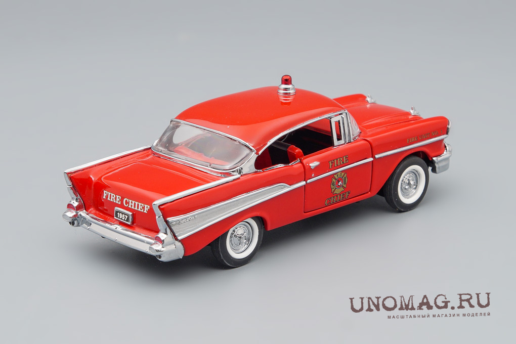 CHEVROLET Bel Air Fire Chief Car (1957), red