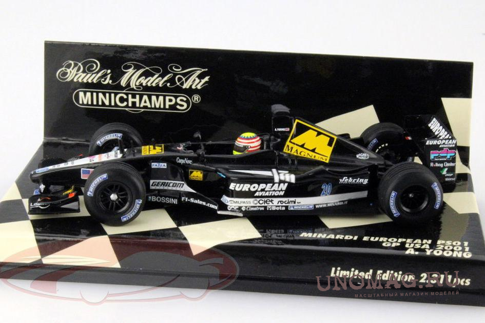 MINARDI PS01 #20 European Minardi F1 USA GP Formula 1 Alex Yoong (2001)