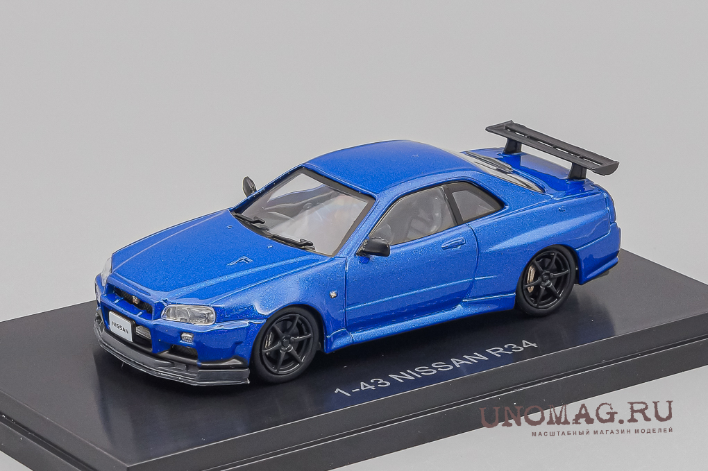 NISSAN Skyline GT-R R35, blue metallic