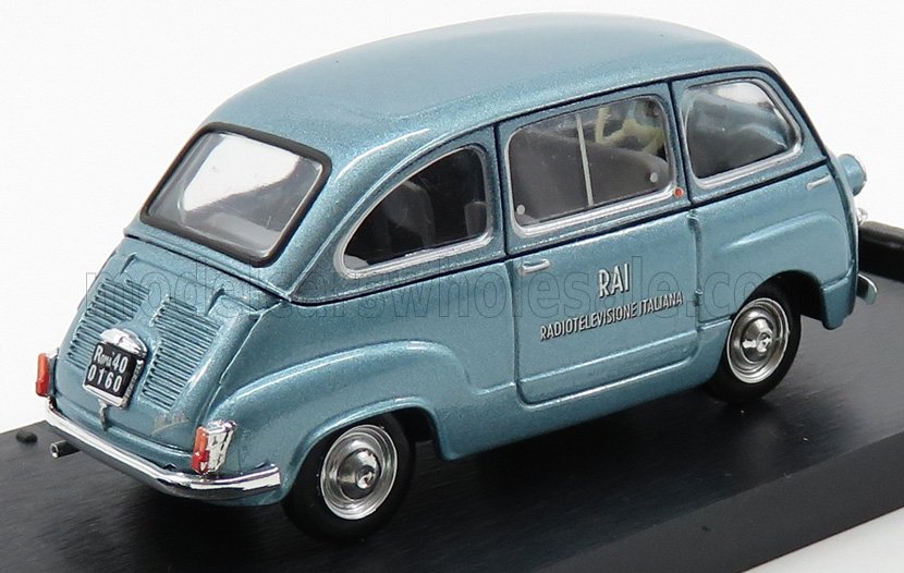 FIAT 600D MULTIPLA RAI RADIOTELEVISIONE ITALIANA (1960), LIGHT BLUE MET