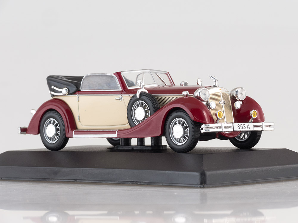 HORCH 853A Convertible (1938), dark red / beige
