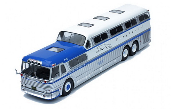 GM PD-4501 "GREYHOUND SCENICRUISER" 1956 Blue/White