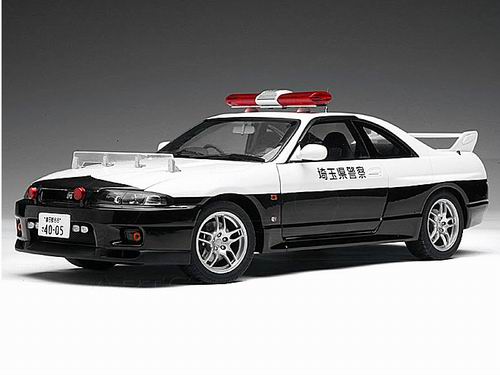 NISSAN SKYLINE GT-R (R33) Police CAR, black