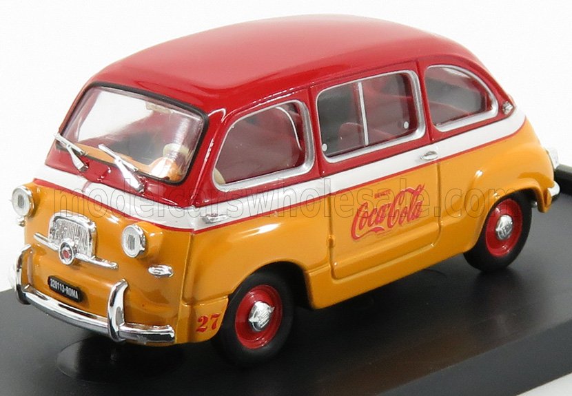 FIAT 600D MULTIPLA COCA-COLA OLIMPIADI ROMA (1960), ORANGE RED WHITE