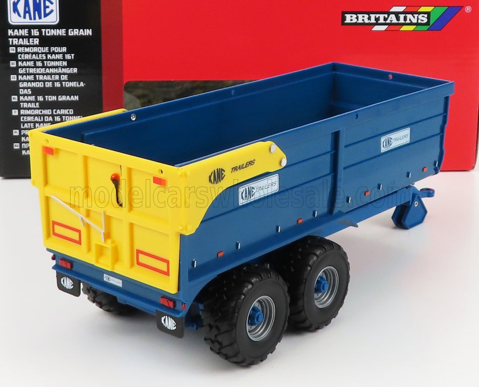 KANE Trailer Carrello Cassone Ribaltabile 2-assi, Blue Yellow