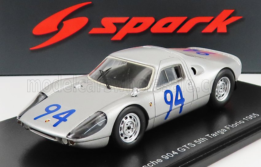 PORSCHE 904 Gts N94 5th Targa Florio (1965) A.Pucci - G.Klass, silver