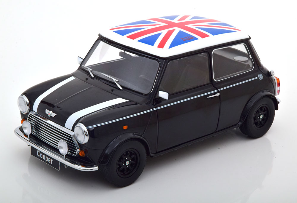 MINI Cooper LHD, black white Union Jack