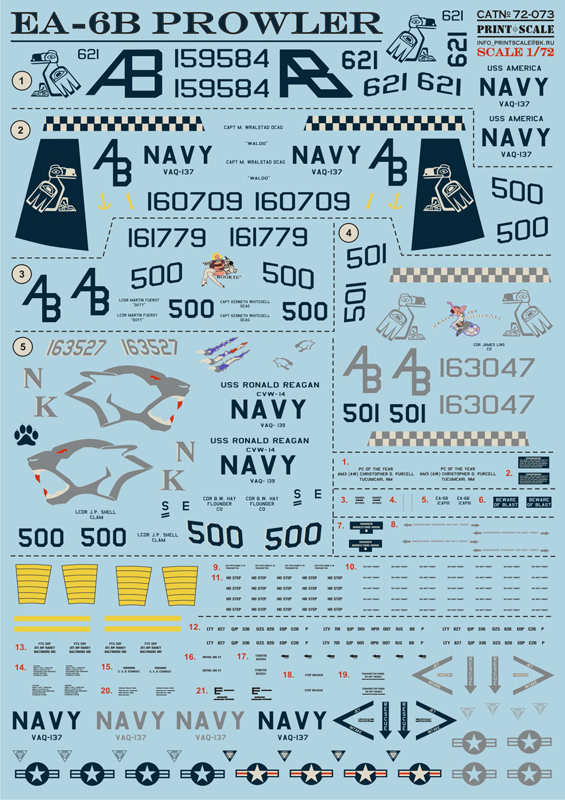 EA-6B Prowler Wet decal