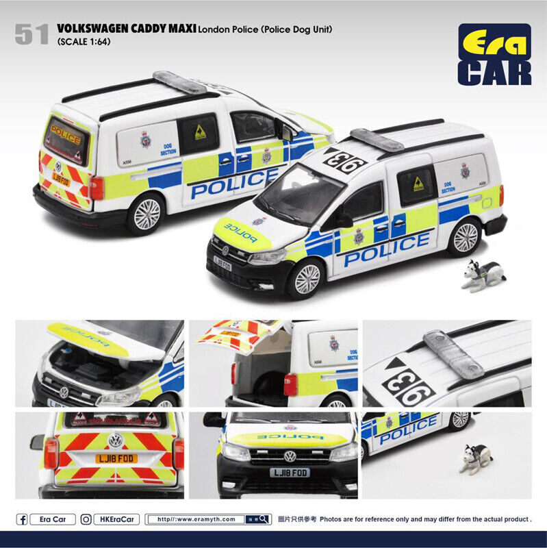 VOLKSWAGEN Caddy Maxi London Police *Police Dog Unit*, white/blue/yellow