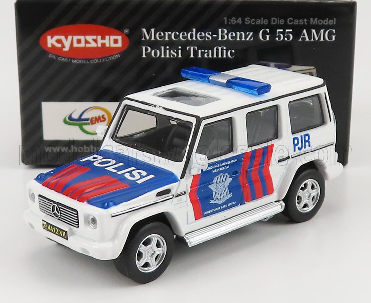 MERCEDES-BENZ G-CLASS G55 AMG POLISI TRAFFIC 2018, WHITE RED BLUE