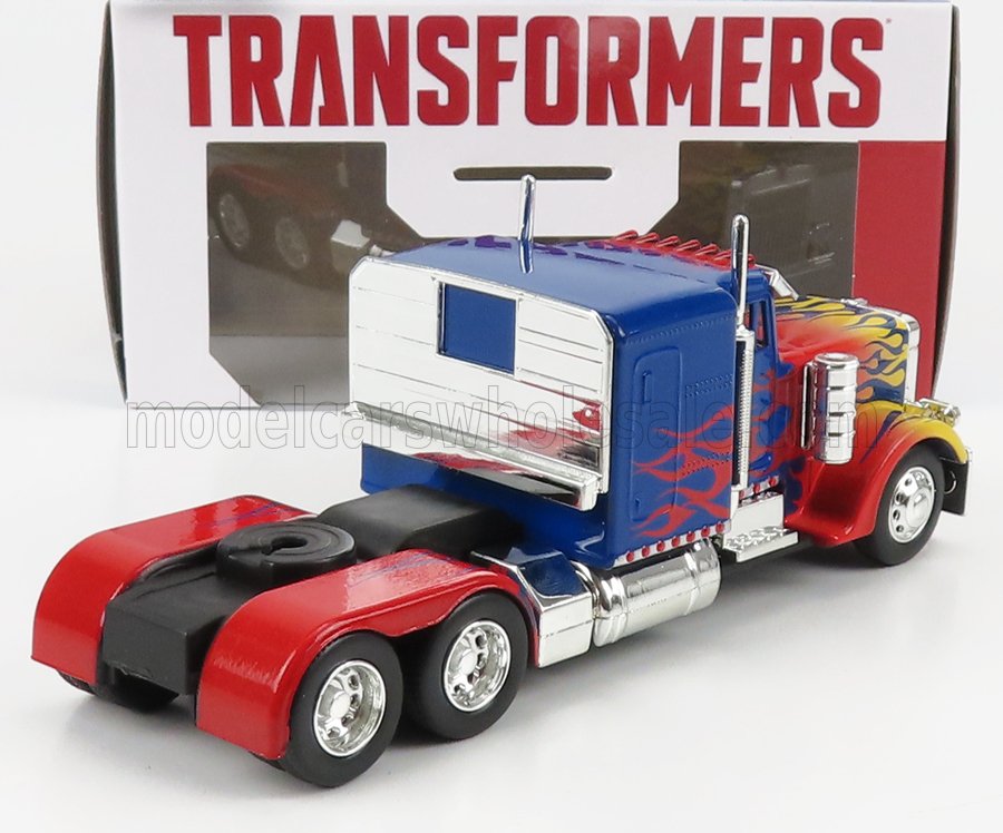 PETERBILT Tractor Truck 1986 - Optimus Prime V - Transformers, Blue Red ...