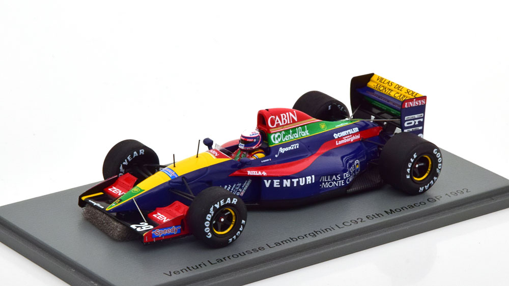VENTURI Larousse LC92 GP Monaco, Gachot (1992)
